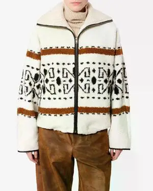 MARANT ETOILE Lijka Geometric-pattern Zip-up Jacket