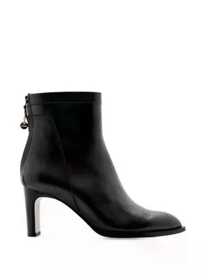 LOTTUSSE Smithson Perforated Leather Ankle Boots - Black