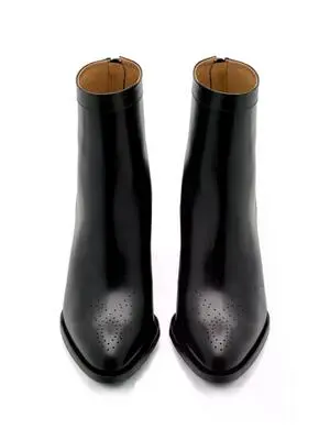 LOTTUSSE Smithson Perforated Leather Ankle Boots