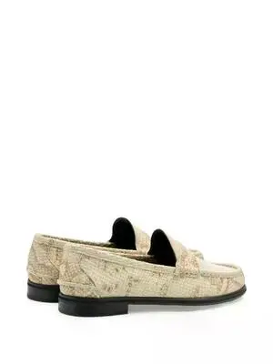 LOTTUSSE Lara Snake-effect Loafers