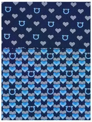 FERRAGAMO Gancini Heart-print Tie - Blue