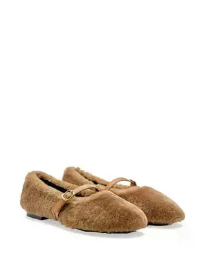 LOTTUSSE Randa Shearling Ballet Flats
