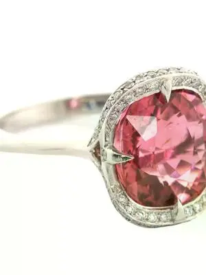 YI COLLECTION Aurora Pink Tourmaline And Diamond Ring