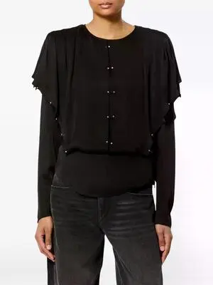 MARANT ETOILE Crystal-embellished Ruffled Top