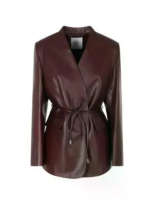 ISABELLE BLANCHE Belted Double-breasted Blazer