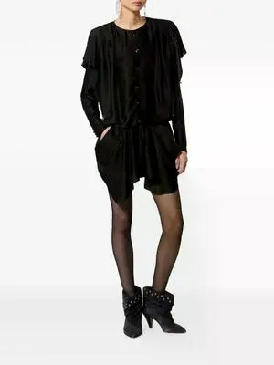 MARANT ETOILE Crystal-embellished Ruffled Mini Dress