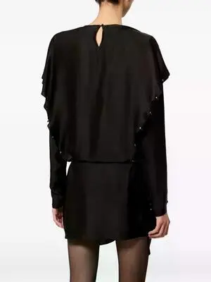 MARANT ETOILE Crystal-embellished Ruffled Mini Dress