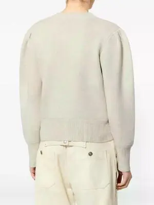 MARANT ETOILE Bead-embroidered Pleated-shoulder Sweatshirt