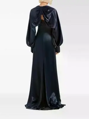 GENNY Satin-finish Draped-back Jacket
