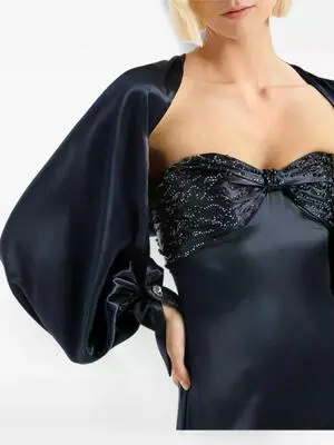 GENNY Satin-finish Draped-back Jacket