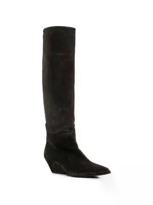 DEL CARLO Sonia Pointed-toe Suede Boots