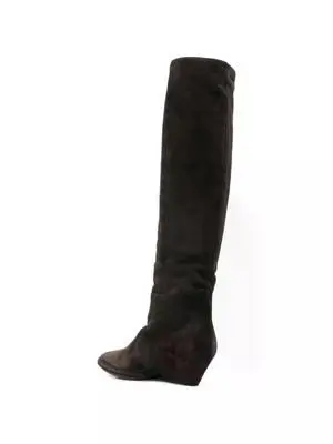 DEL CARLO Sonia Pointed-toe Suede Boots