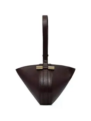 Victoria Beckham Portofino Dia Ribbed-hardware Tote Bag - Brown