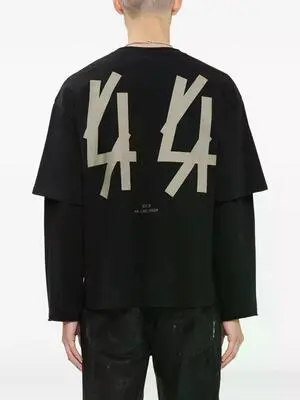 44 LABEL GROUP Logo-print Layered-sleeve T-shirt
