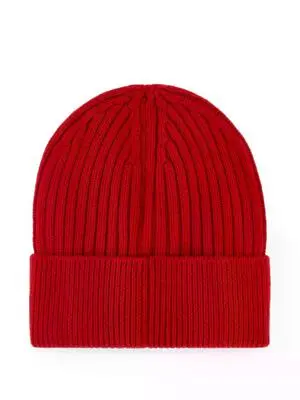 Moncler Logo-appliqué Beanie - Red