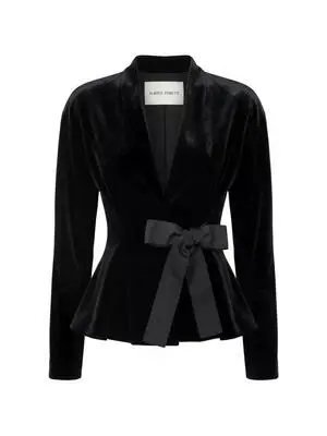 Alberta Ferretti Bow-detail Peplum Jacket