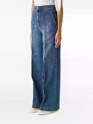 TWINSET Seam-detail Wide-leg Jeans