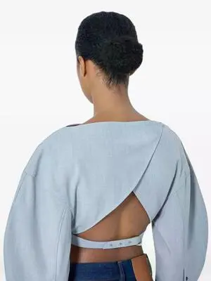Jacquemus The Casaco Open-back Crop Top