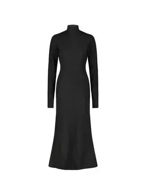 THELATEST High-neck Long-sleeve Midi Dress