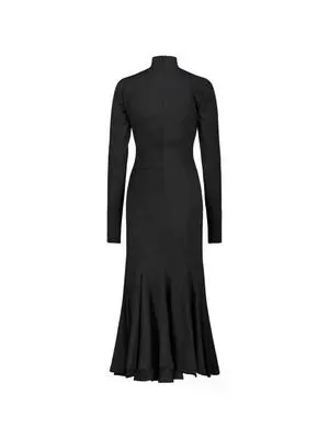 THELATEST High-neck Long-sleeve Midi Dress