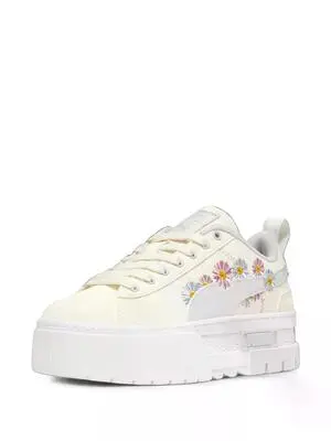 PUMA Mayze Floral-embroidered Sneakers