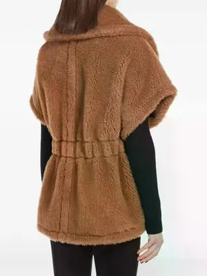 Max Mara Belted Faux-shearling Jacket