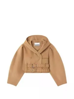 GANNI Jacket In Double-faced Wool
