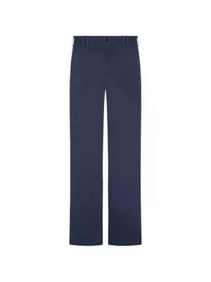 PT TORINO Straight-leg Cotton Trousers - Blue