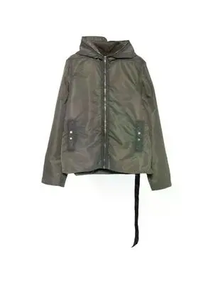 Rick Owens Hooded Zip-up Jacket - Grey