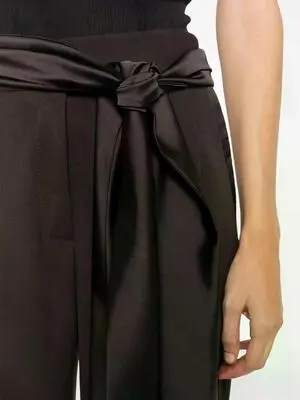 Imperial Fringe-trim Belted Trousers - Brown