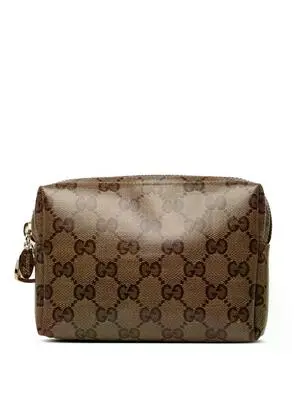 Gucci 2000-2015 Gg Crystal Cosmetic Pouch - Neutrals