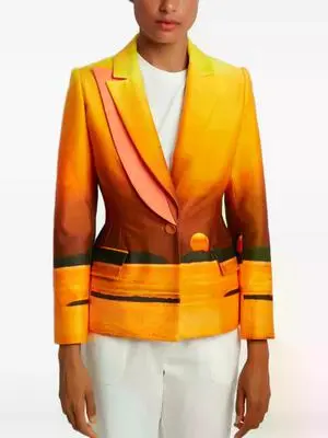 MIMI LIBERTE Precious Sunset-print Jacket - Orange