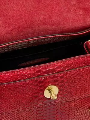 Mulberry Mini Alexa Snake-print Leather Tote Bag - Red