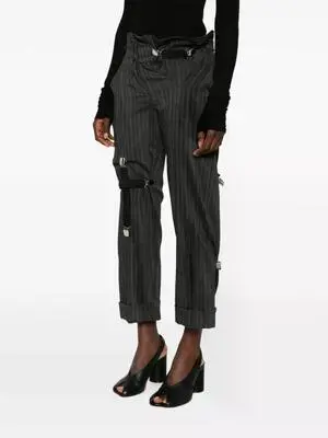 Dolce & Gabbana 2000s Pinstripe Buckled Trousers