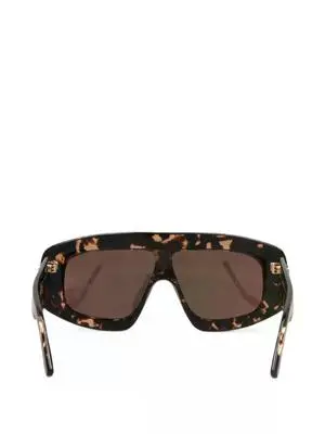 Palm Angels Tortoiseshell-effect Shield-frame Sunglasses