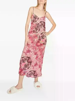 MARIA CHER Besalu Isabel Floral-print Midi Dress - Pink