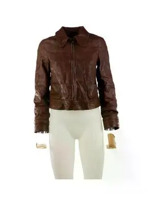 Miu Miu Crinkled Leather Jacket