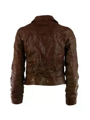 Miu Miu Crinkled Leather Jacket