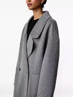 VICOLO Fringe-trimmed Scarf-detail Coat