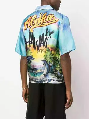 Philipp Plein Graphic-print Silk Shirt