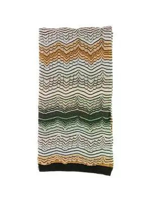 Missoni Zigzag-knit Scarf - Neutrals