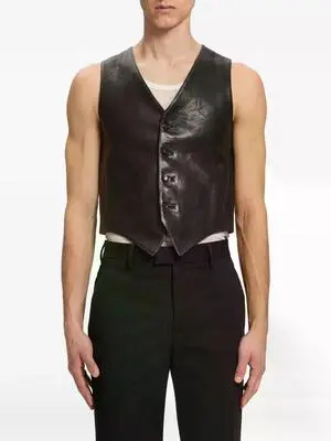 ANN DEMEULEMEESTER Alrik Leather Waistcoat