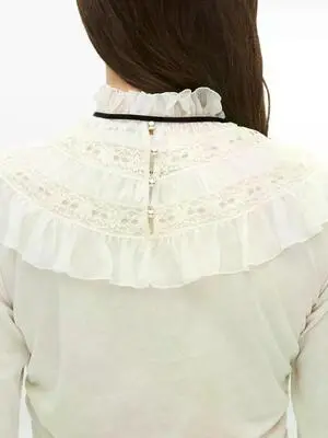 ANN DEMEULEMEESTER Ruffled Lace-trim Collar