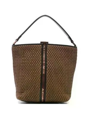 ALEXANDER SMITH Small Julie Quilted Tote Bag - Brown