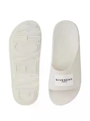 Givenchy Label Slide Mules In Rubber