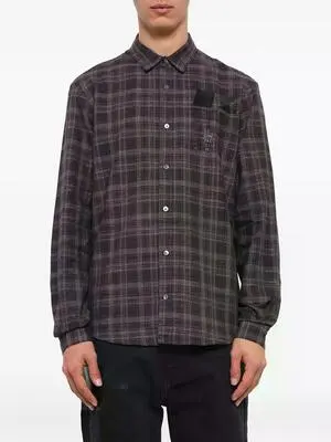 Alexander McQueen Checked Shirt - Grey