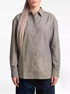THE FRANKIE SHOP Oana Padded-shoulder Shirt - Grey