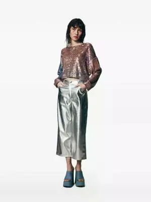 IN THE MOOD FOR LOVE Coco Sunset Sequin-embellished Top