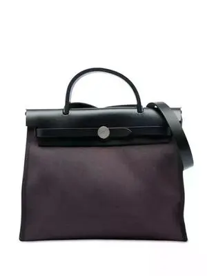 Hermès 2020 Toile Herbag Zip 31 Satchel - Purple