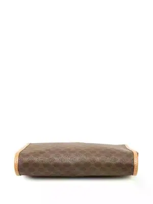 Celine 20th Century Macadam Coated Canvas Clutch Bag - Brown